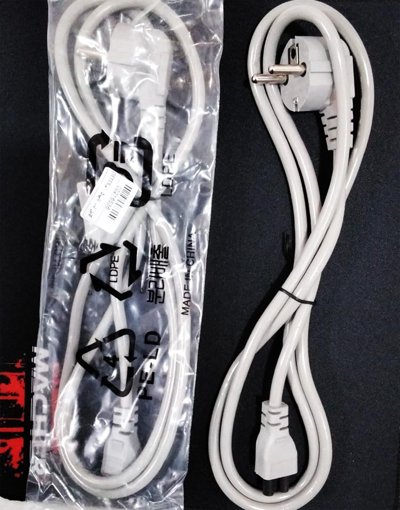 کابل برق لپ تاپ دیتکس DETEX 1.5M - پک سلفونی