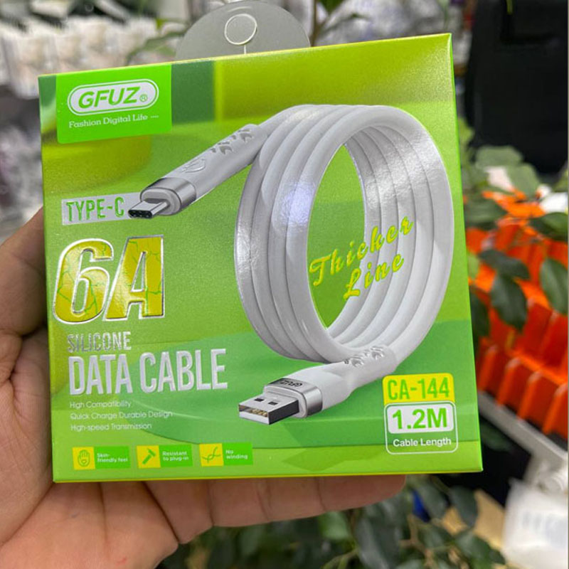 کابل شارژ TYPE C جیفیوز GFUZ CA-144 1.2M 6A